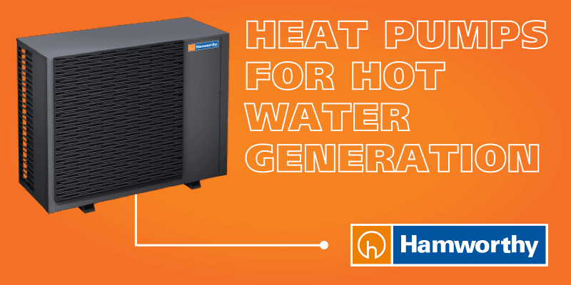 Using heat pumps for efficient hot water generation on lower temperatures
